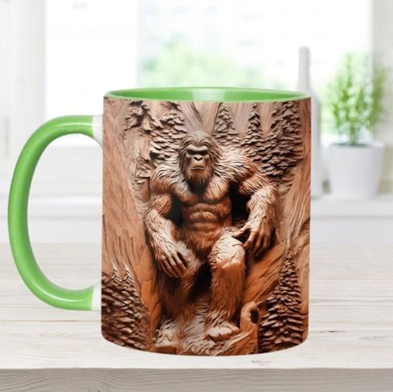Bigfoot Vibes - Personalized Sasquatch Accent Mug, Funny Bigfoot Mug ...