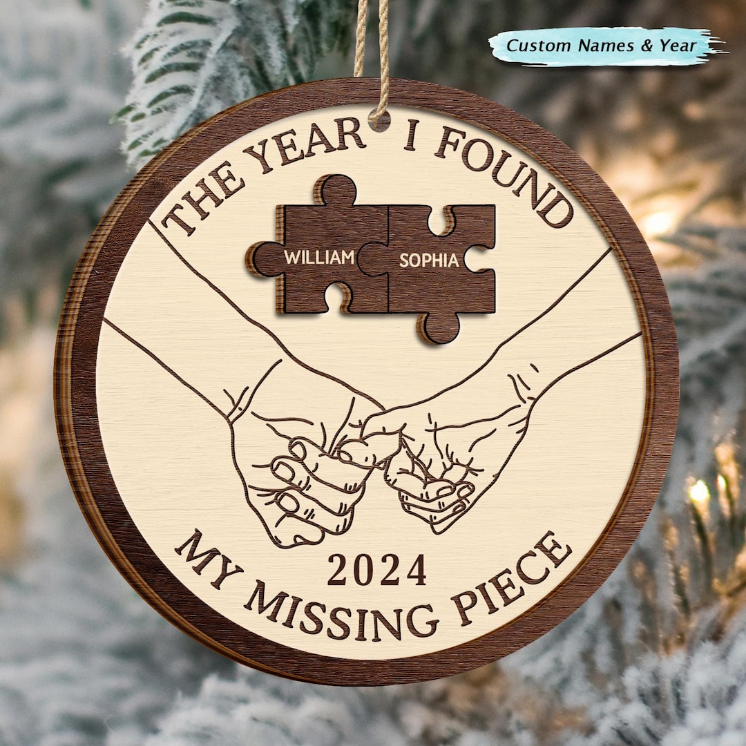 The Year I Found My Missing Piece Couples, Custom 2-layered Wooden ...