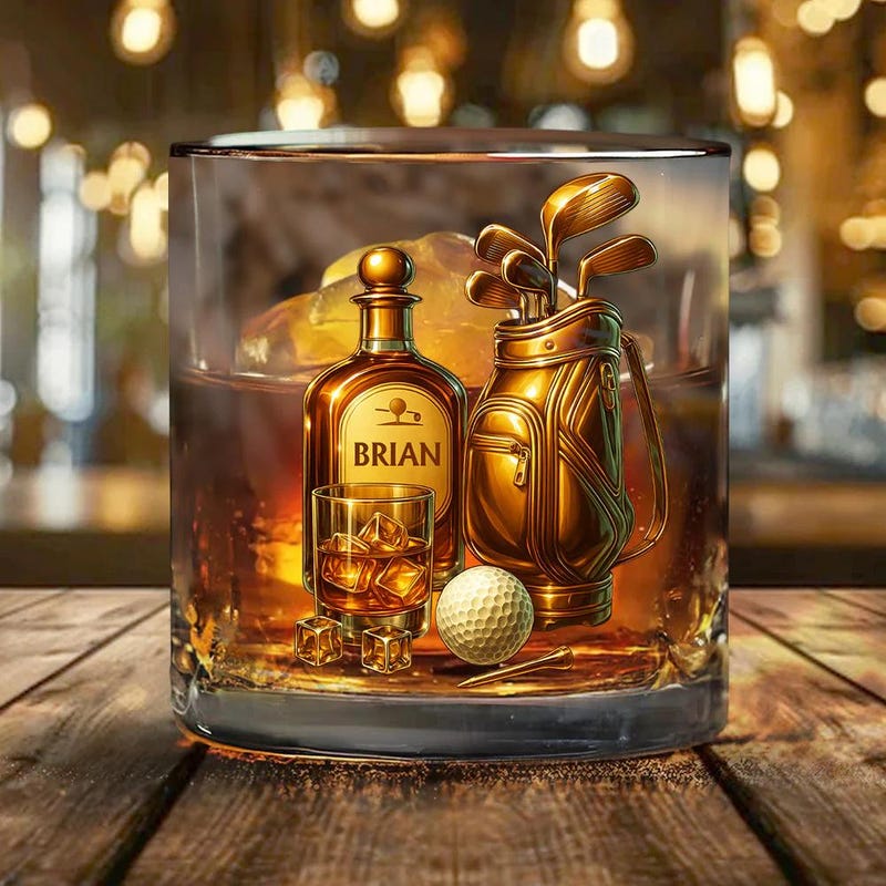 Golf Whiskeyglas - Etsy Canada