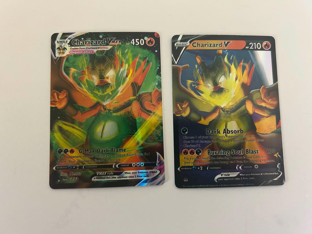 2 Pack Custom Oni Armored Charizard Pokémon Cards - Etsy