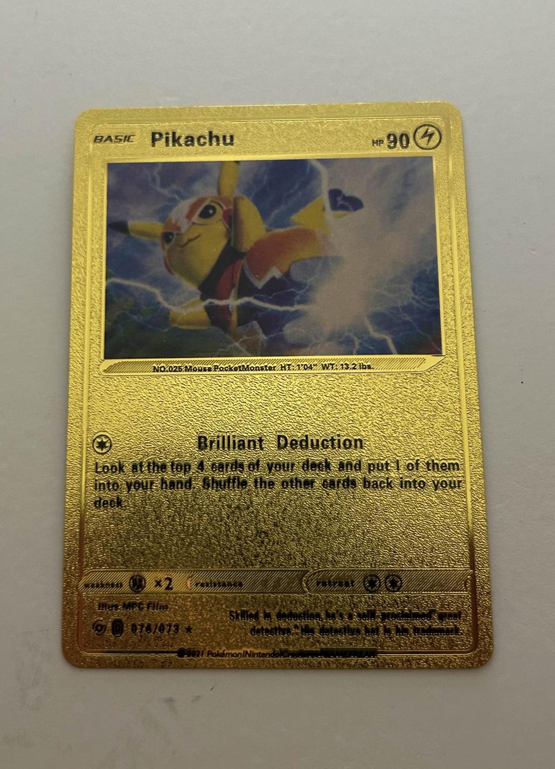 Gold Pokemon Card Pikachu Libre Card Silver and Black Pokémon - Etsy