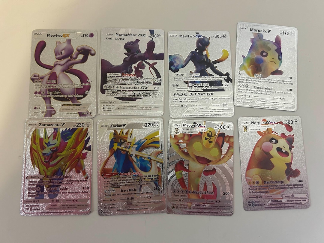 Silver Pokemon Cards Legendary Pokémon - Etsy