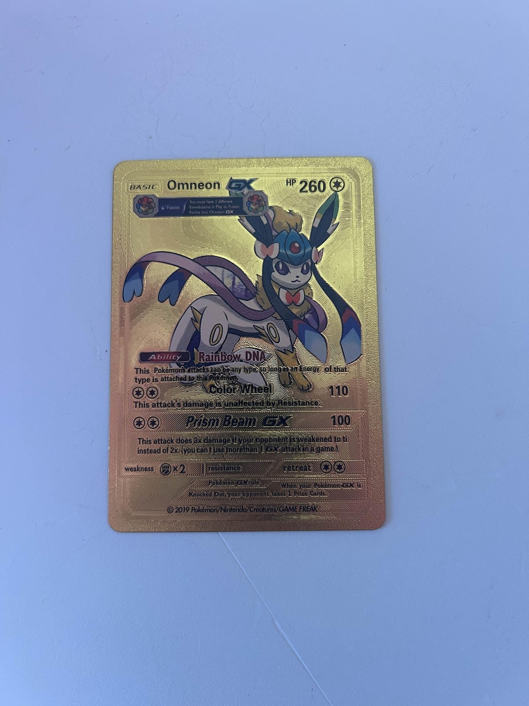 Gold Pokemon Omneon Eeveeultions Mash up Mix GX - Etsy