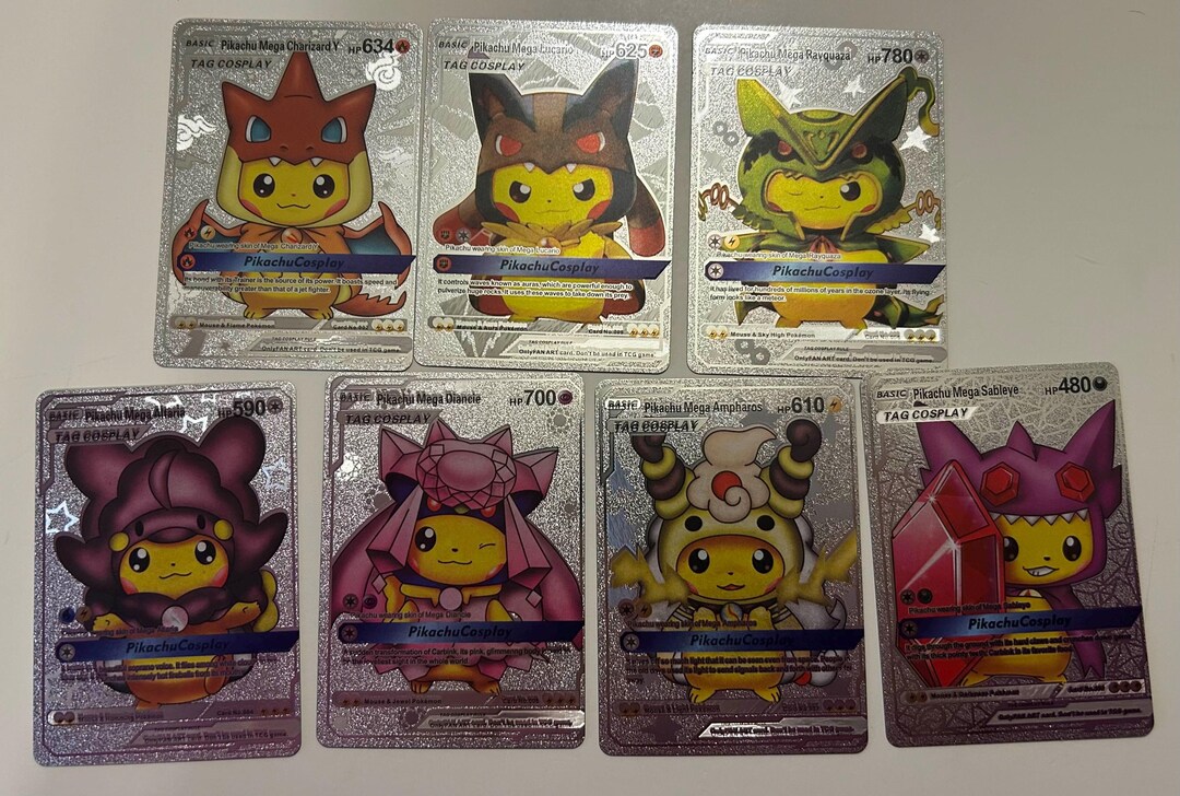 Silver Metal Pokemon Cards Pokémon Display - Etsy