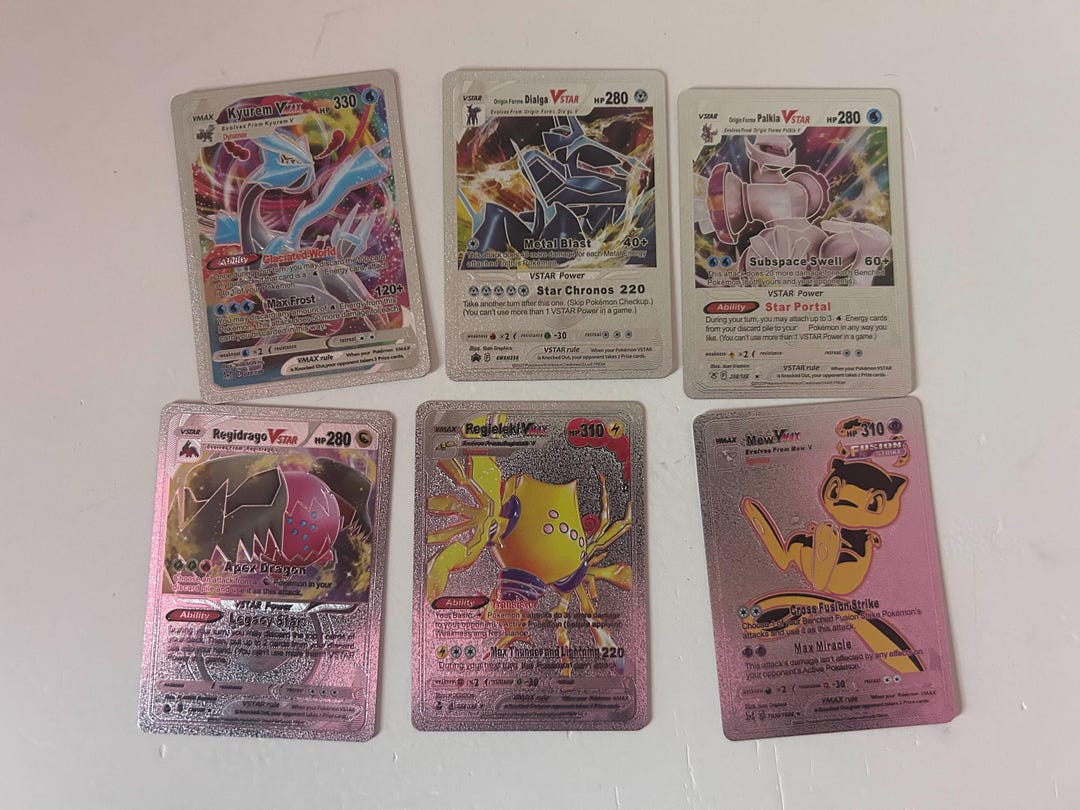 Silver Pokemon Cards Legendary Pokémon Kyurem Dialga Palkia Regidrago ...