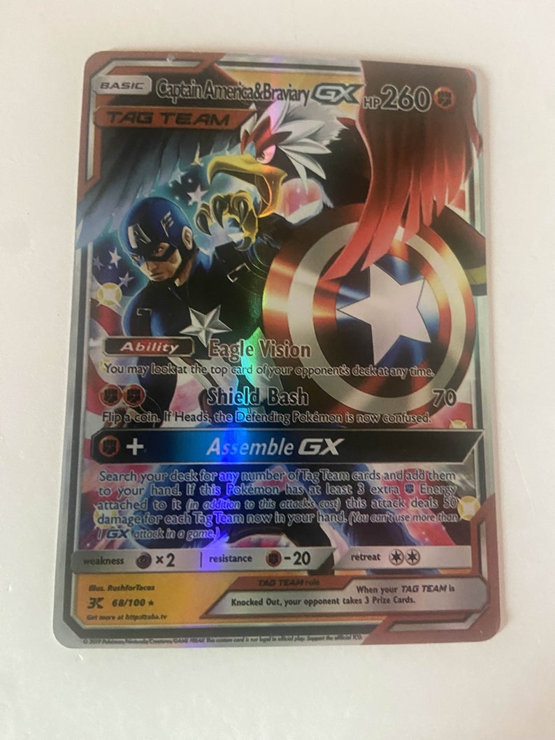 Marvel X Pokemon Cards Iron Man and Captain America Custom Display ...
