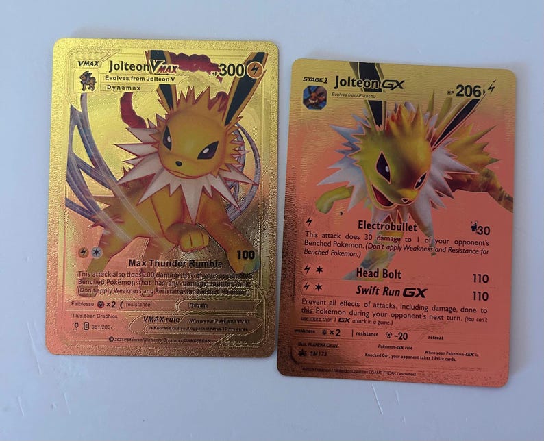 Gold Eevee and Eeveelutions Pokemon Cards Pokémon - Etsy