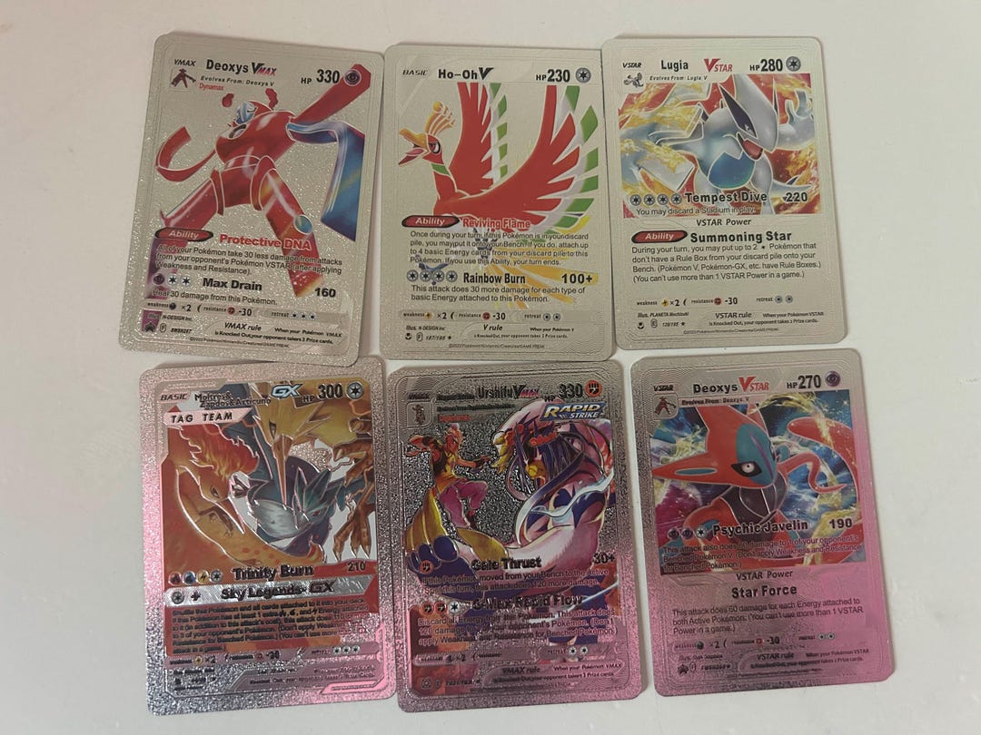 Silver Pokemon Cards Legendary Pokémon Deoxys Ho-oh Lugia Moltres ...