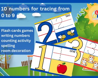 Tracing Numbers, Counting Numbers, Activity Tools, Visual Aid, Learning ...