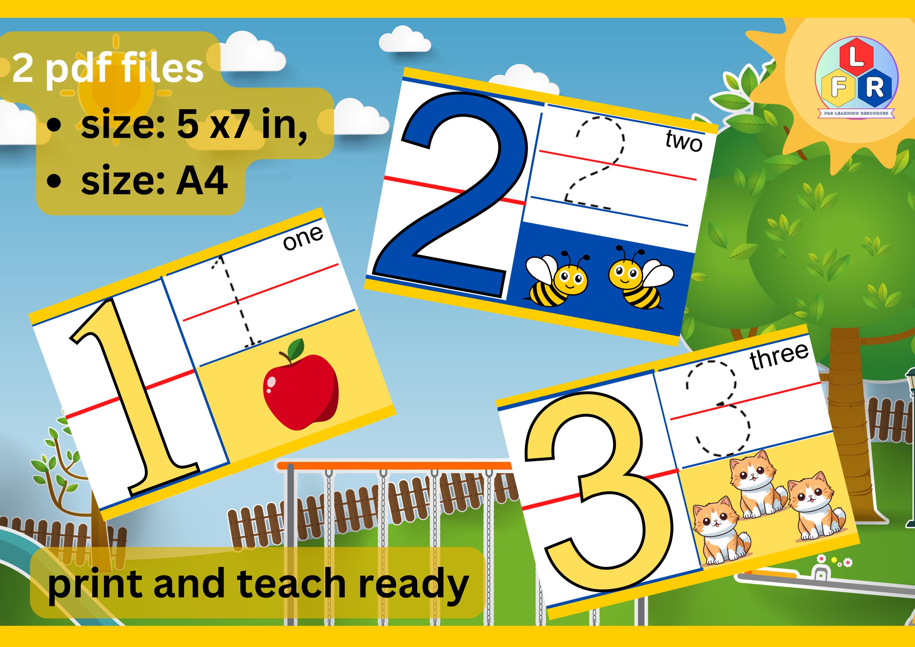 Tracing Numbers, Counting Numbers, Activity Tools, Visual Aid, Learning ...