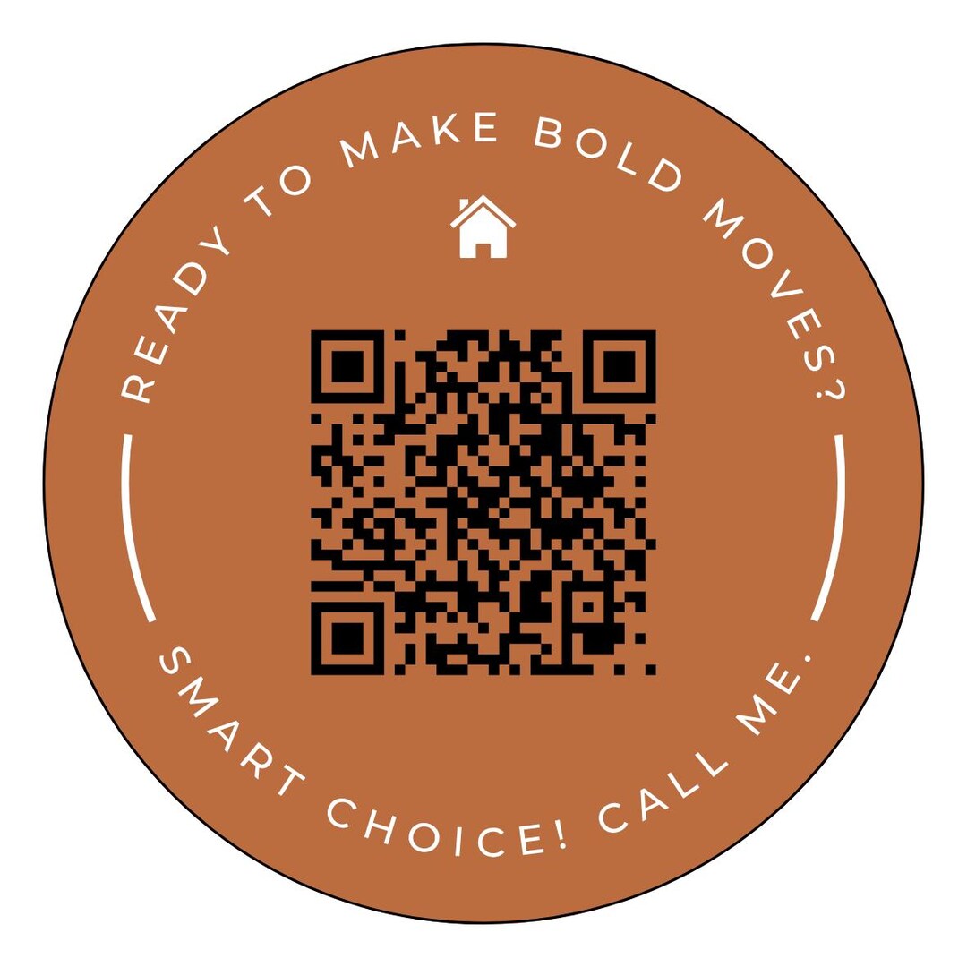 Real Estate Marketing Sticker With QR Code, Customizable Slogan and QR ...