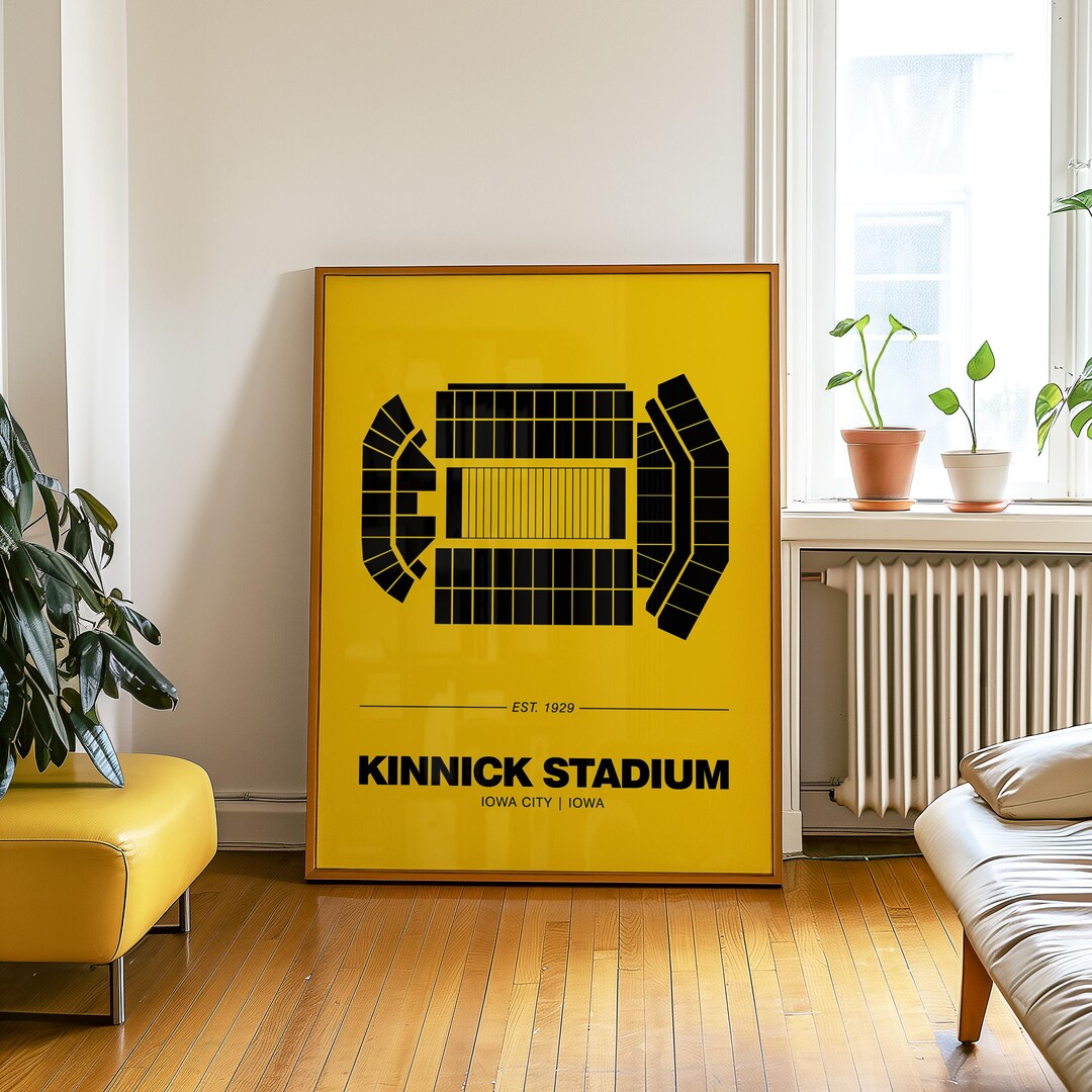 Kinnick Stadium Print, Iowa Poster, NCAAF Football Poster, Sports ...