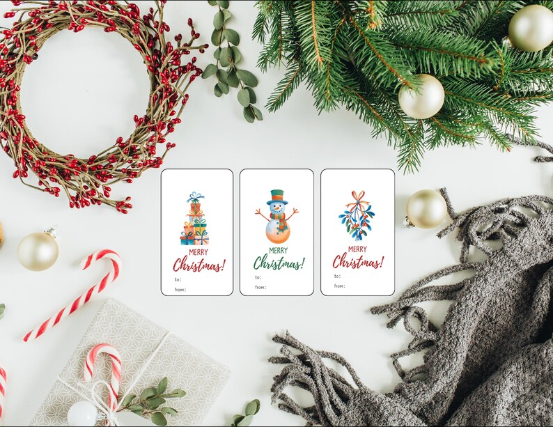 Printable Christmas Gift Tags | Minimalist Christmas Gift Tags ...