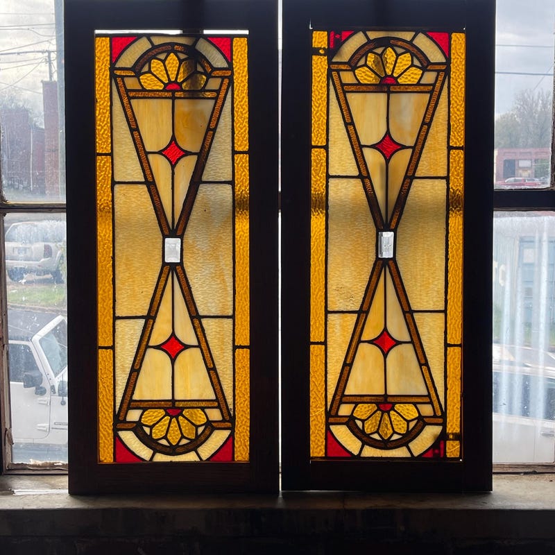 Old Antique Stained Glass Windows - Etsy