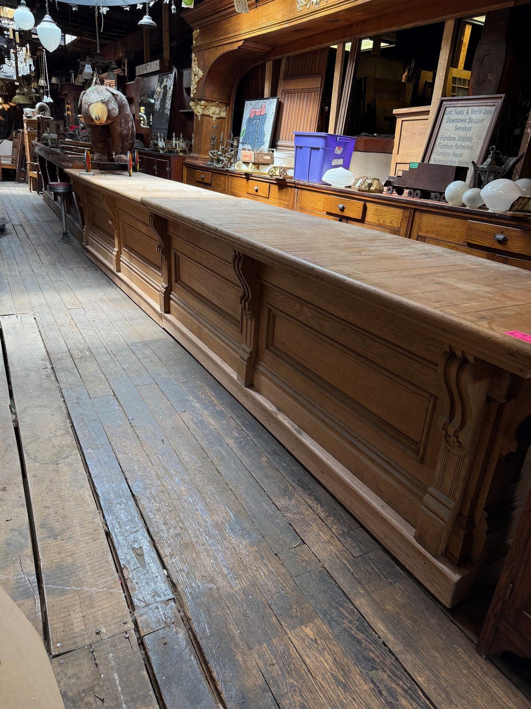 Original Antique Early 1900s Oak Front Bar/store Counter - Etsy