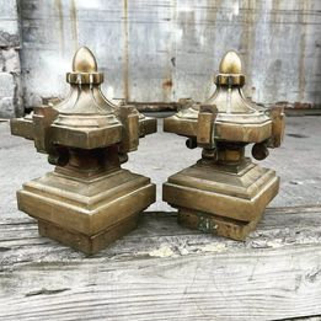 Original Antique 1920s Bronze Newel Post Topper From the Loew's Theater ...