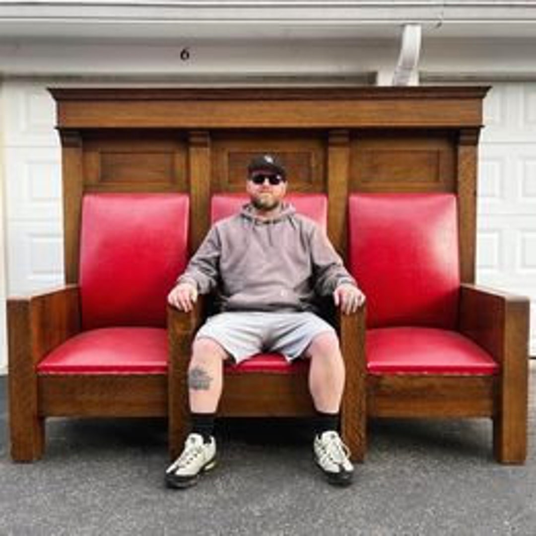 Original Antique 1930s Quarter Sawn Oak 3 Seat Masonic Bench - Etsy