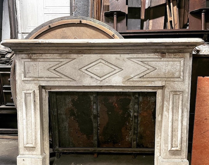 Original Antique Primitive 1900s Half Fireplace Mantel - Etsy