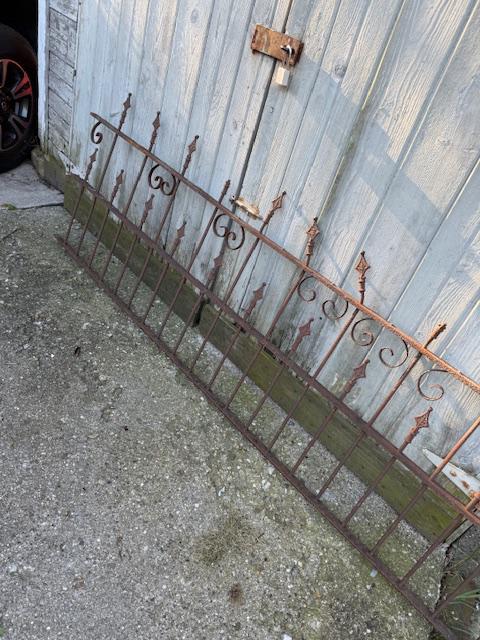 Original Antique Early 1900s Wrought Iron Fence 40 Feet in Total. Sold ...