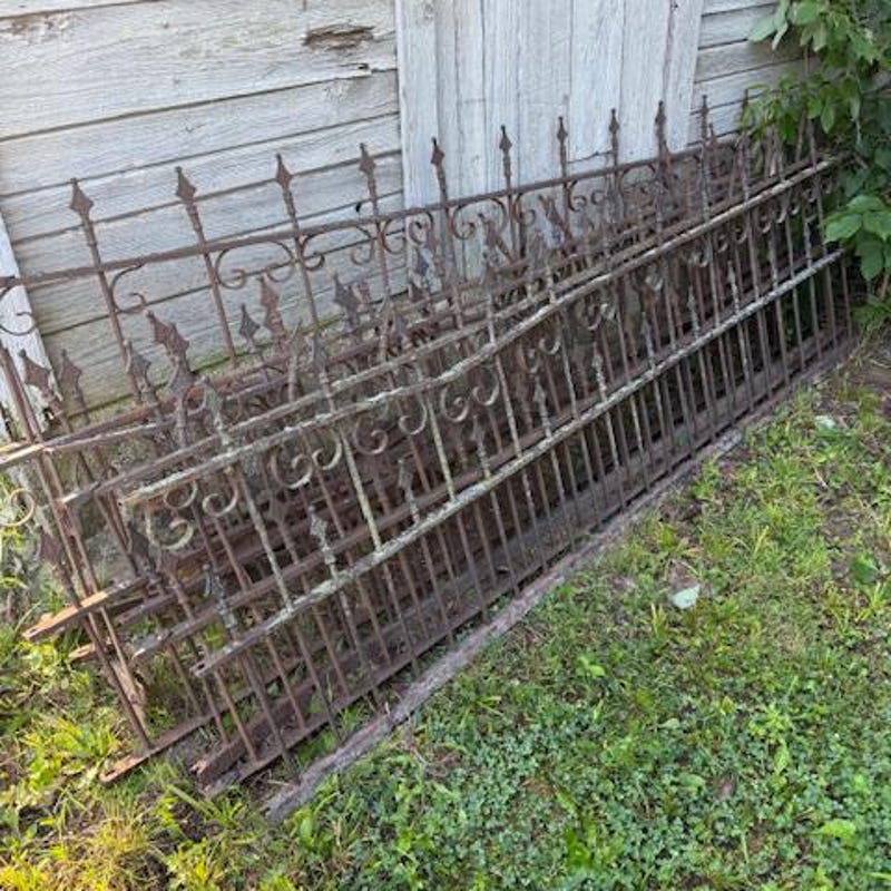 Antique Wrought Iron Fence - Etsy