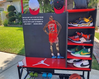 LED Shelf Basketball Jordan, NBA, Shoe Rack, Lakers, Lebron, Michael ...
