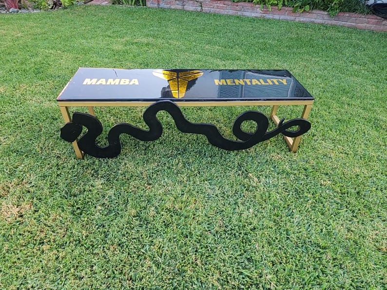 Kobe Bryant Black Mamba Custom Bench - Etsy