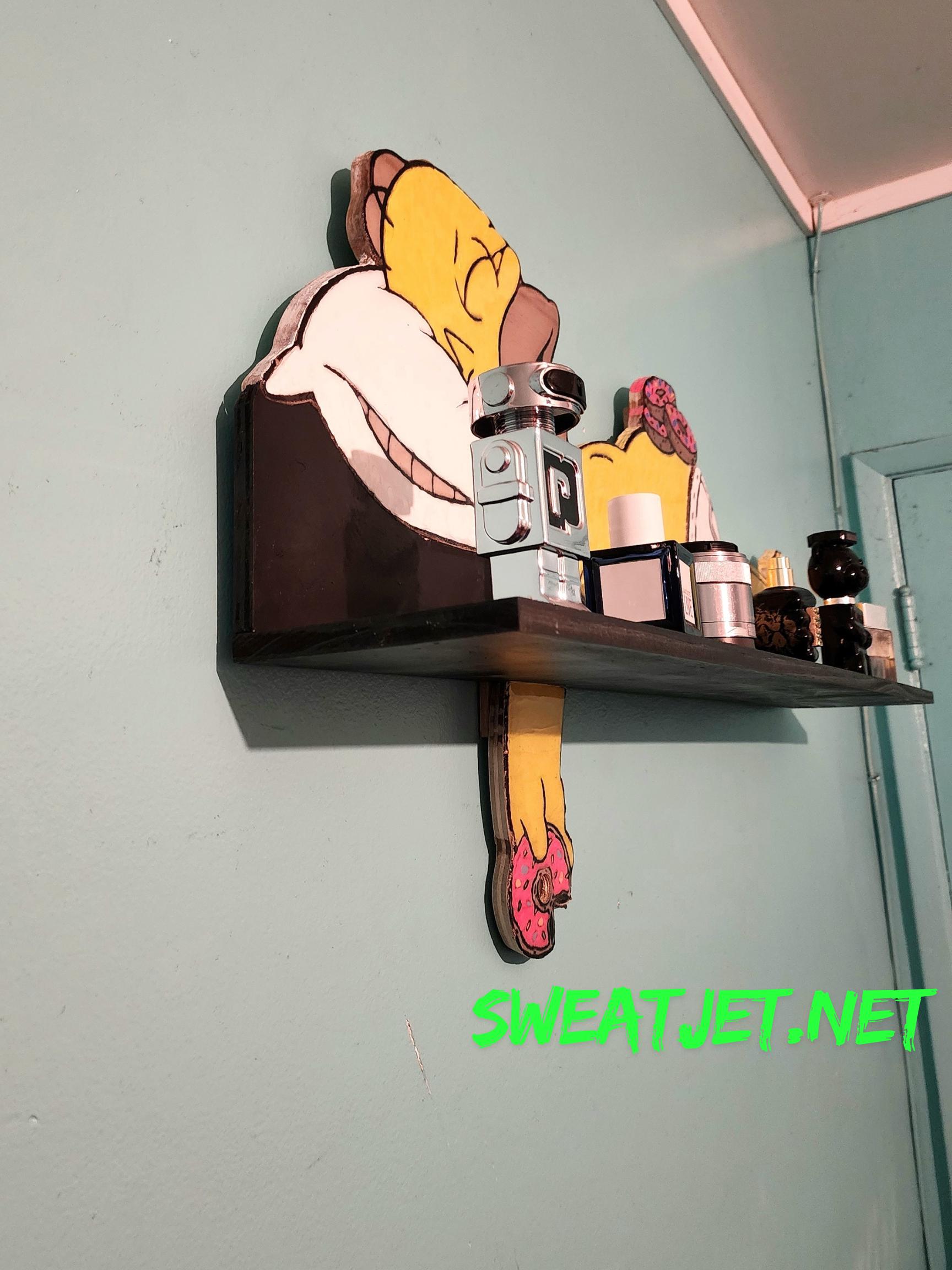 Homer Simpson Floating Shelf - Etsy