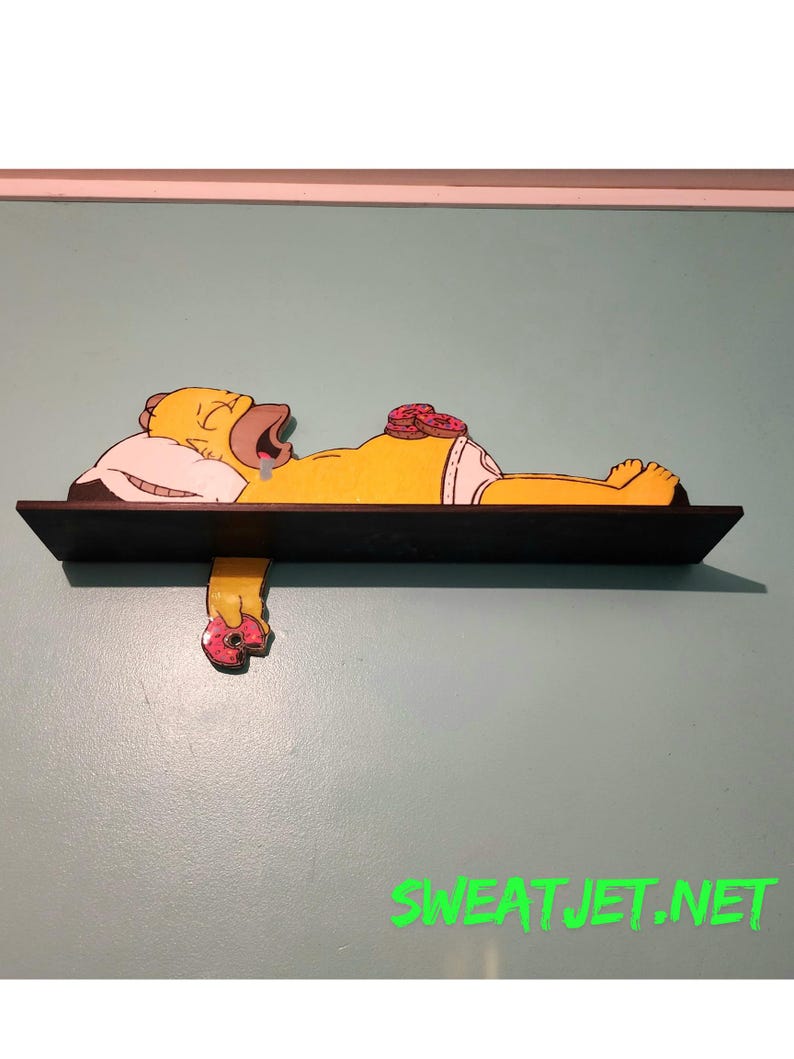 Homer Simpson Floating Shelf - Etsy