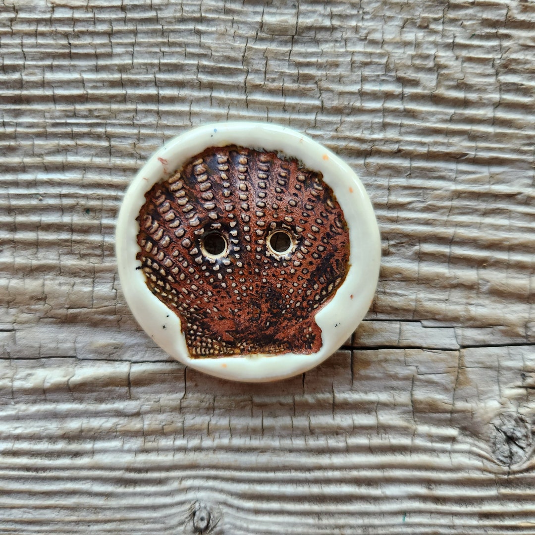 Seashell Buttons, Handmade Ceramic Buttons, Sewing Supplies - Etsy