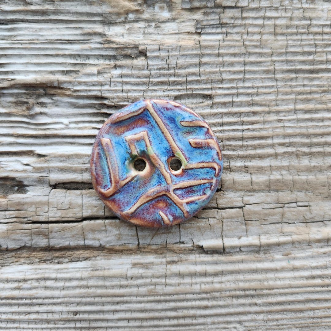 Pink and Blue Buttons, Ceramic Buttons, Sewing Supplies - Etsy