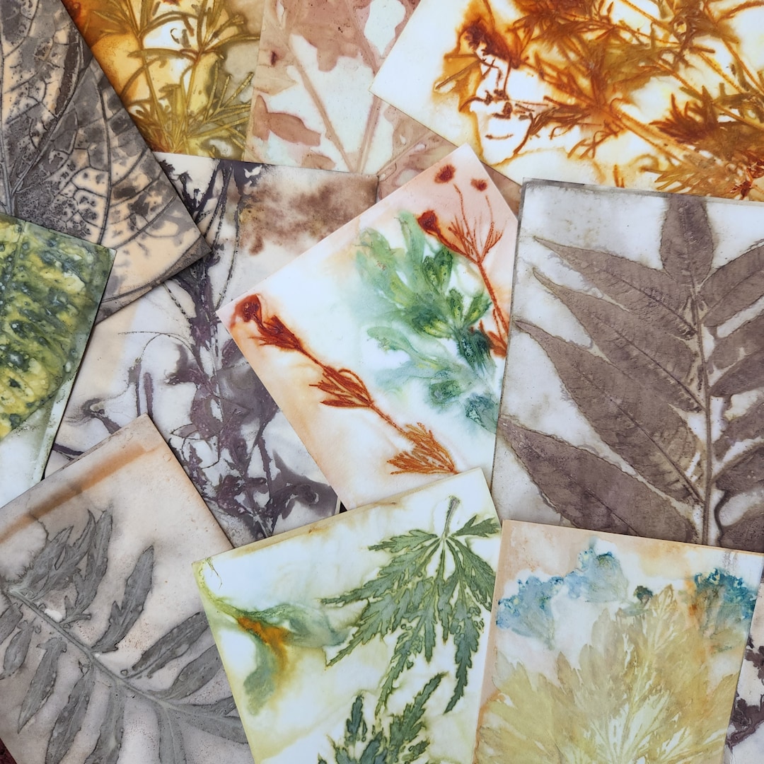 Eco Printed Papers, Paper Kits, Hand Printed Papers, Wild Crafting, Eco ...