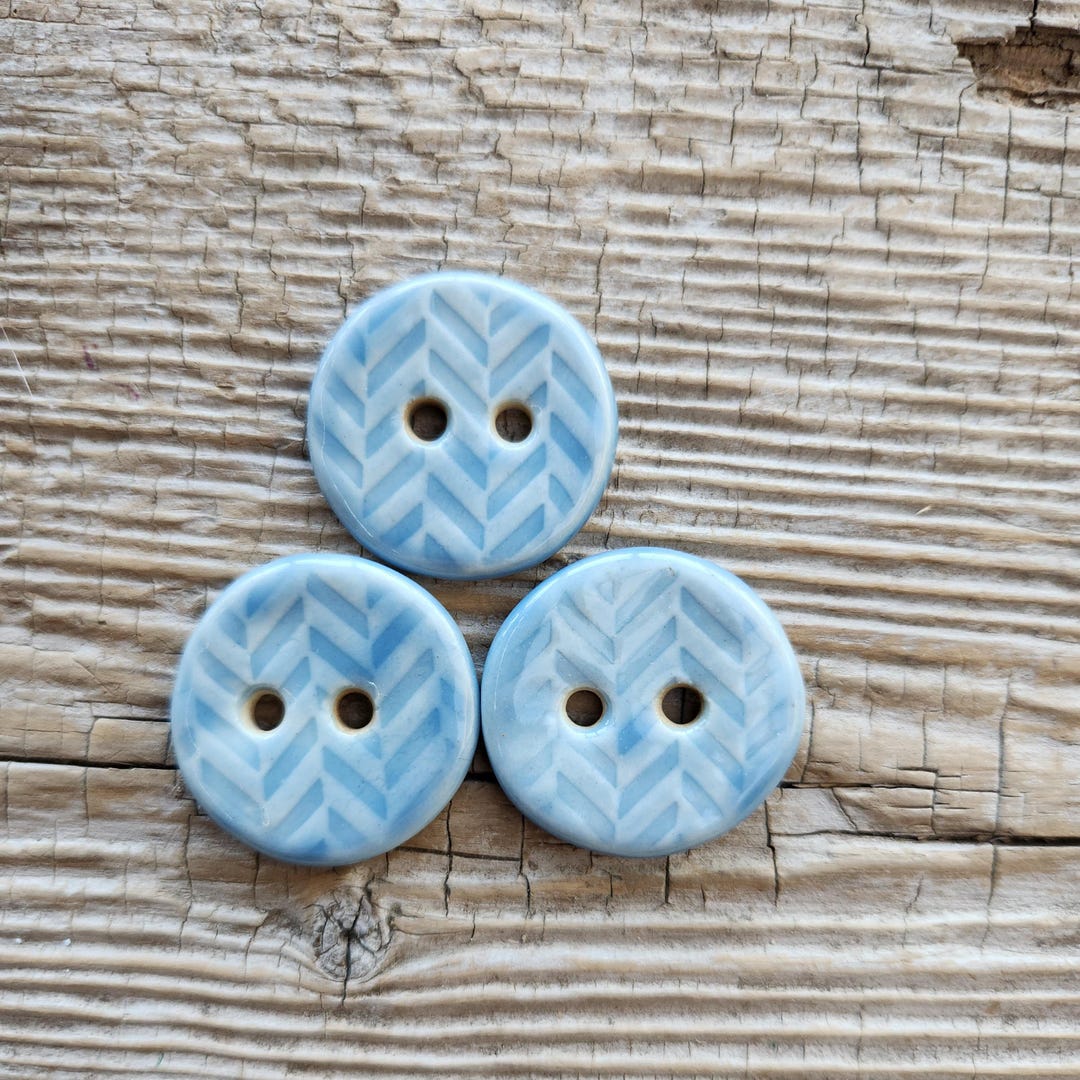 Sky Blue Buttons, Porcelain Buttons, Buttons for Sewing - Etsy