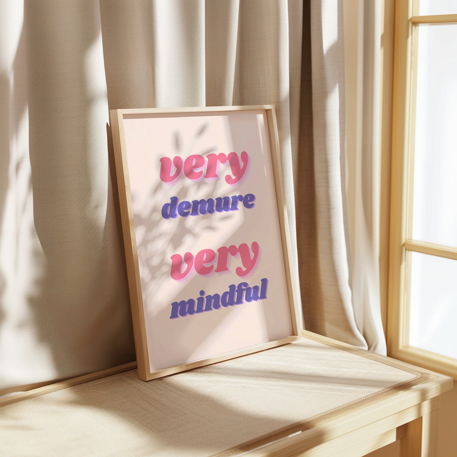 Very Demure Very Mindful Digital Print Wall Art Very Cutesy Gen Z ...