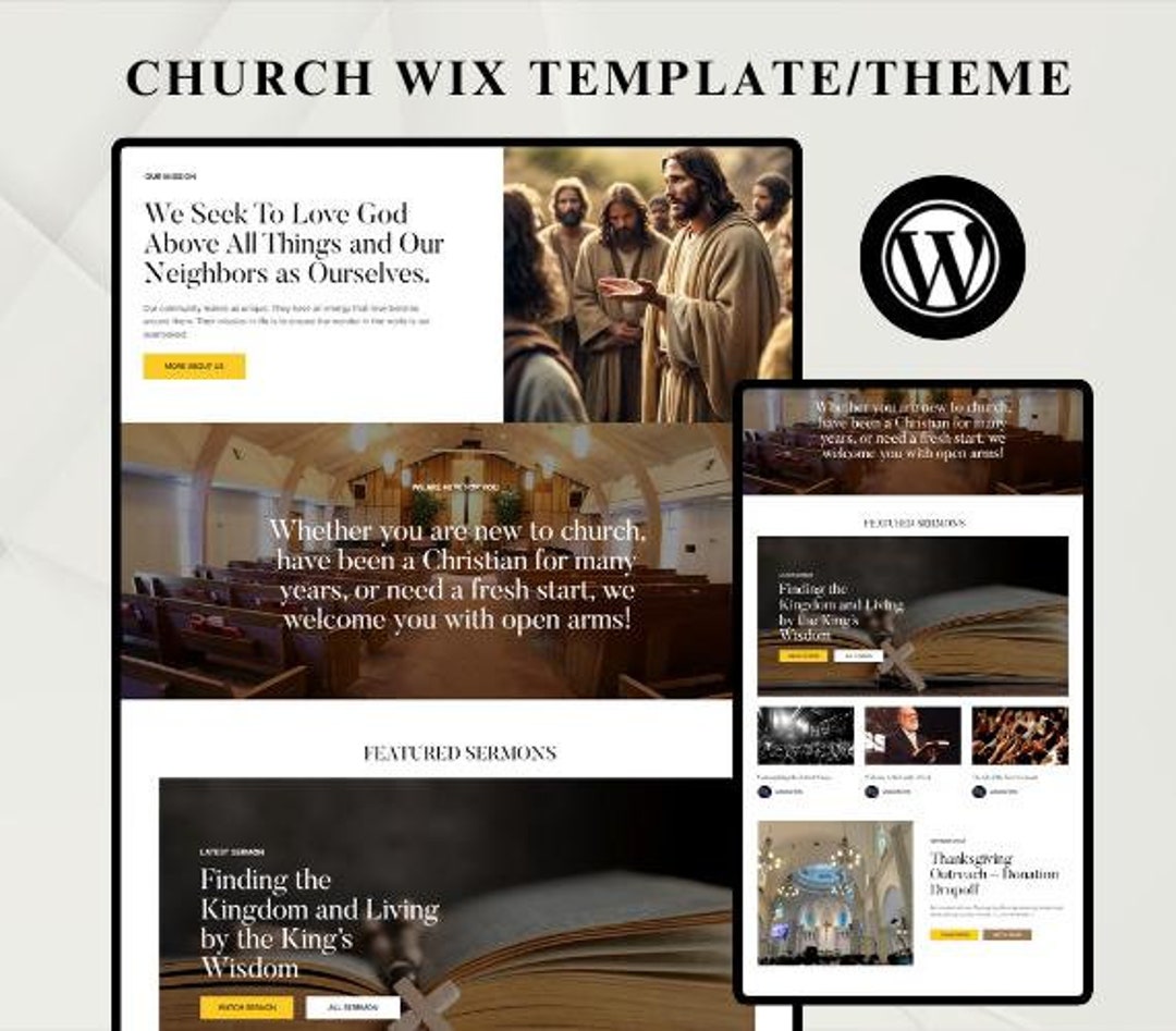 Christian Church -wix Church Website, Church Website Template, Wix ...