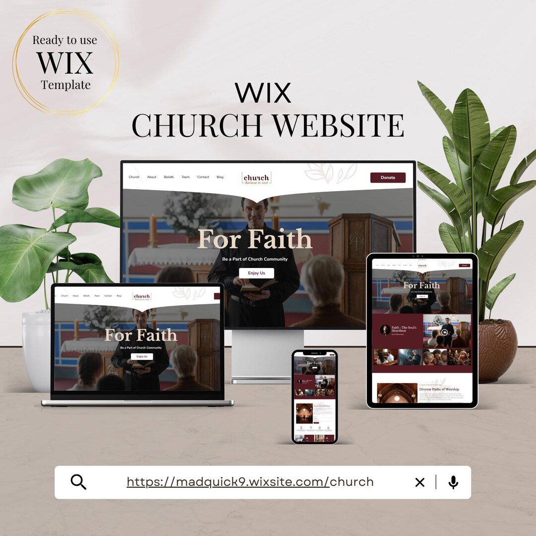 Wix Studio Church Website Template: Christian Ministry Design - Etsy