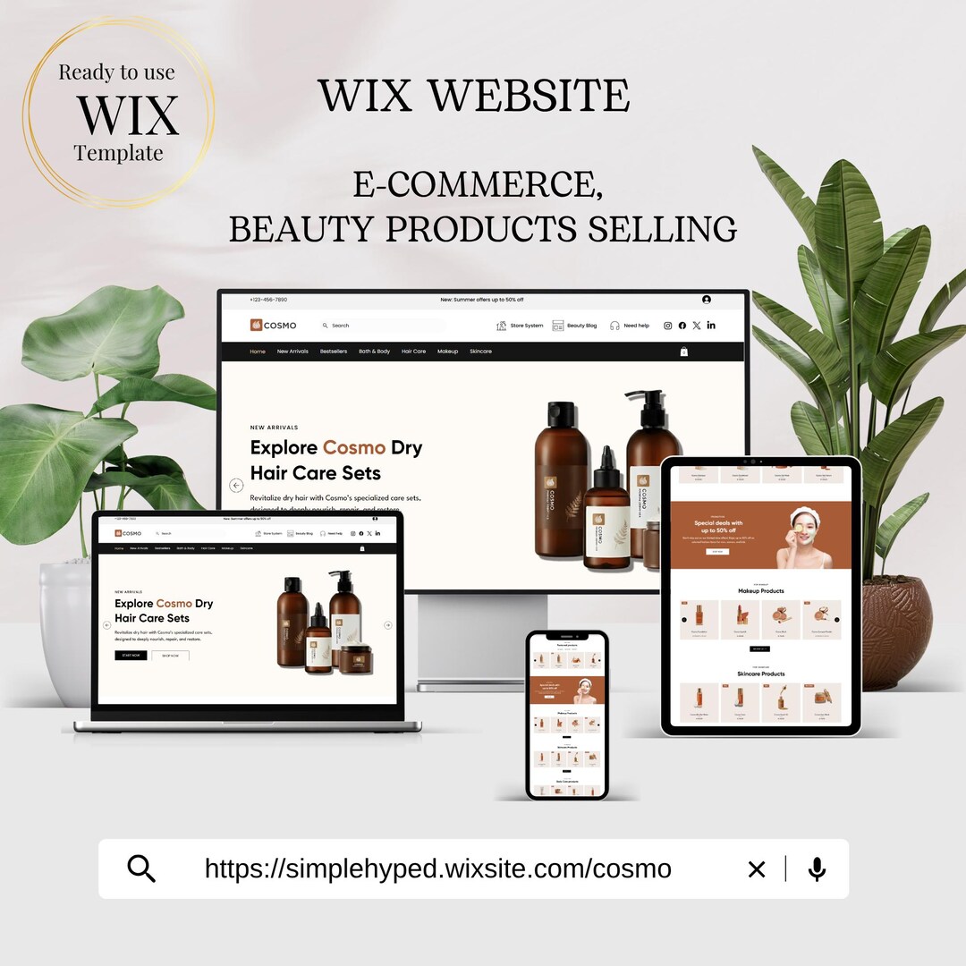 Wix E-commerce Template for Beauty, Skincare, Makeup & Wellness Brands ...