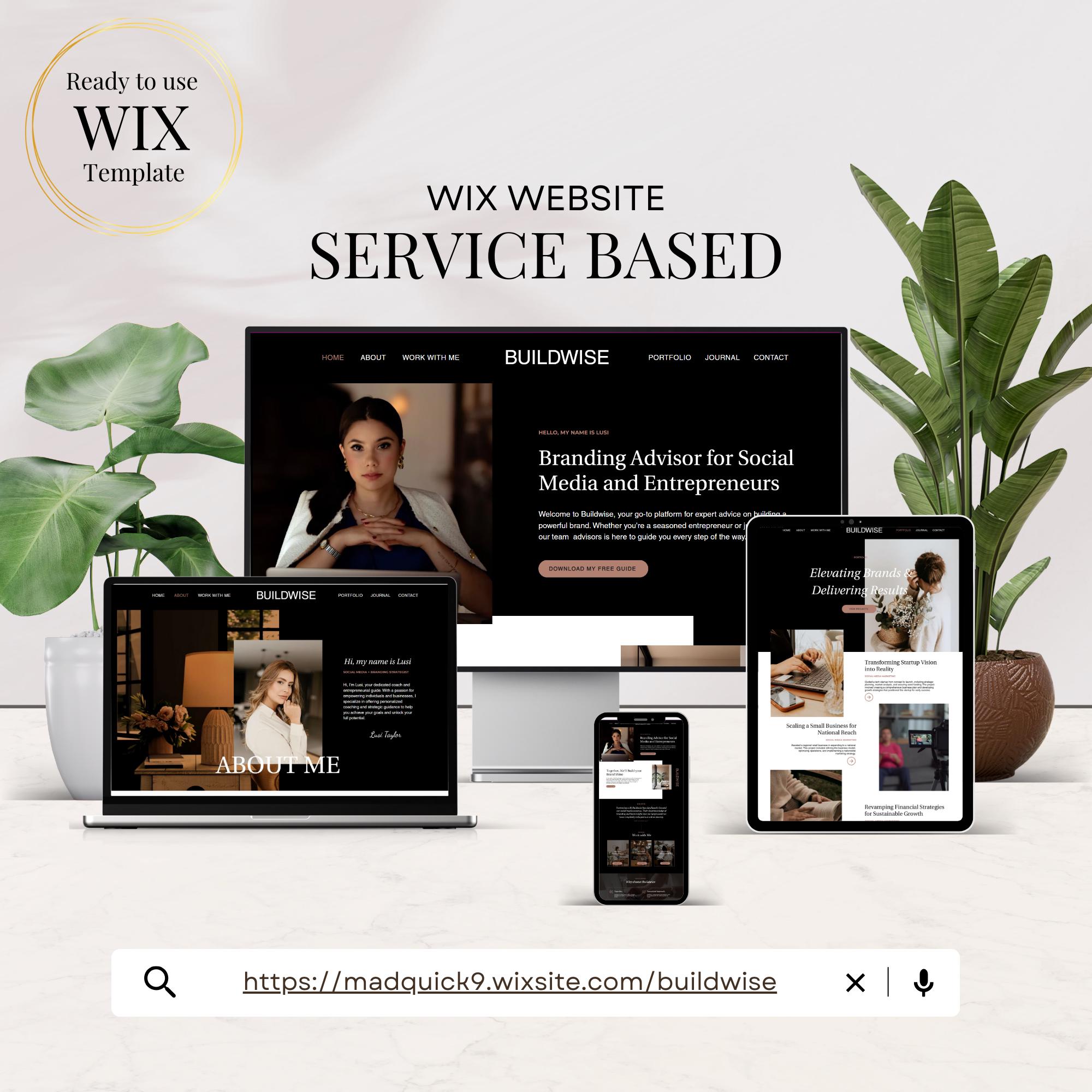 Modern Wix Website Template for Social Media Manager Wix Template for ...
