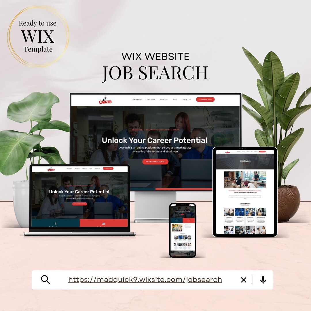 Job Board Wix Template – Professional Career Website Design - Etsy