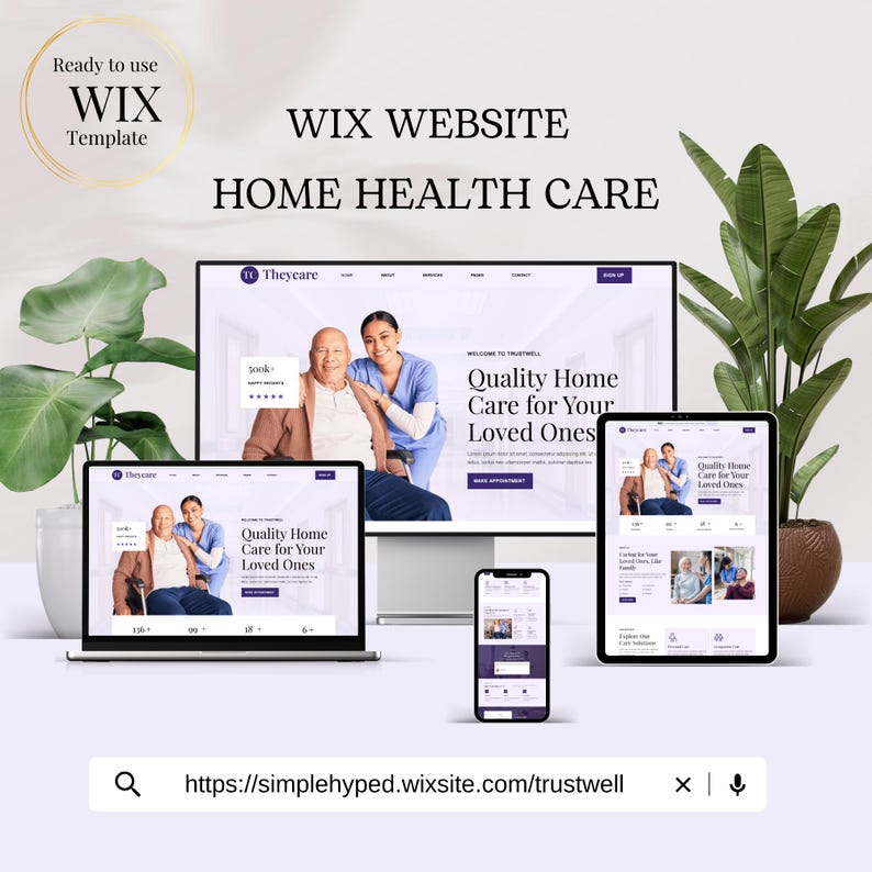 Home Health Care Wix Website Template | Client-converting Design - Etsy