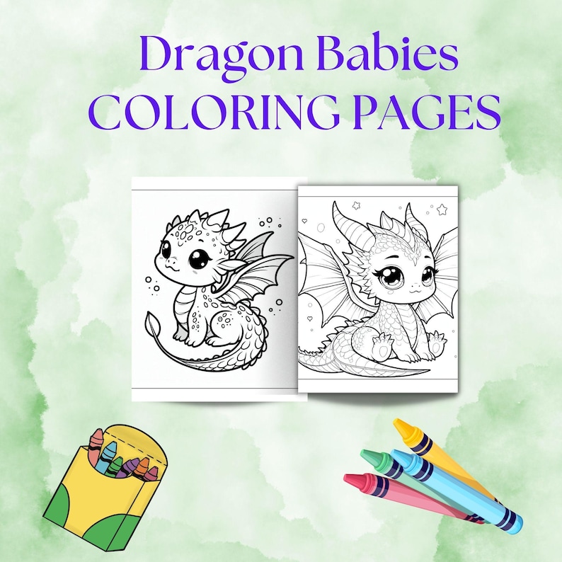 Cute Baby Dragon Coloring Pages, Adult and Kid Coloring Pages, Fantasy ...