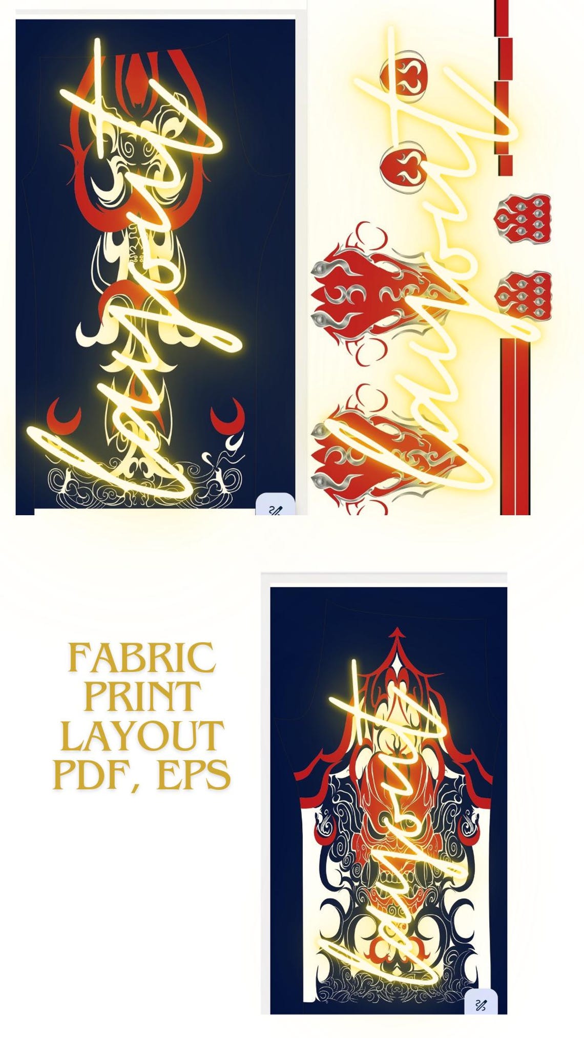 Fabric Print Layout Pdf, Eps - Etsy