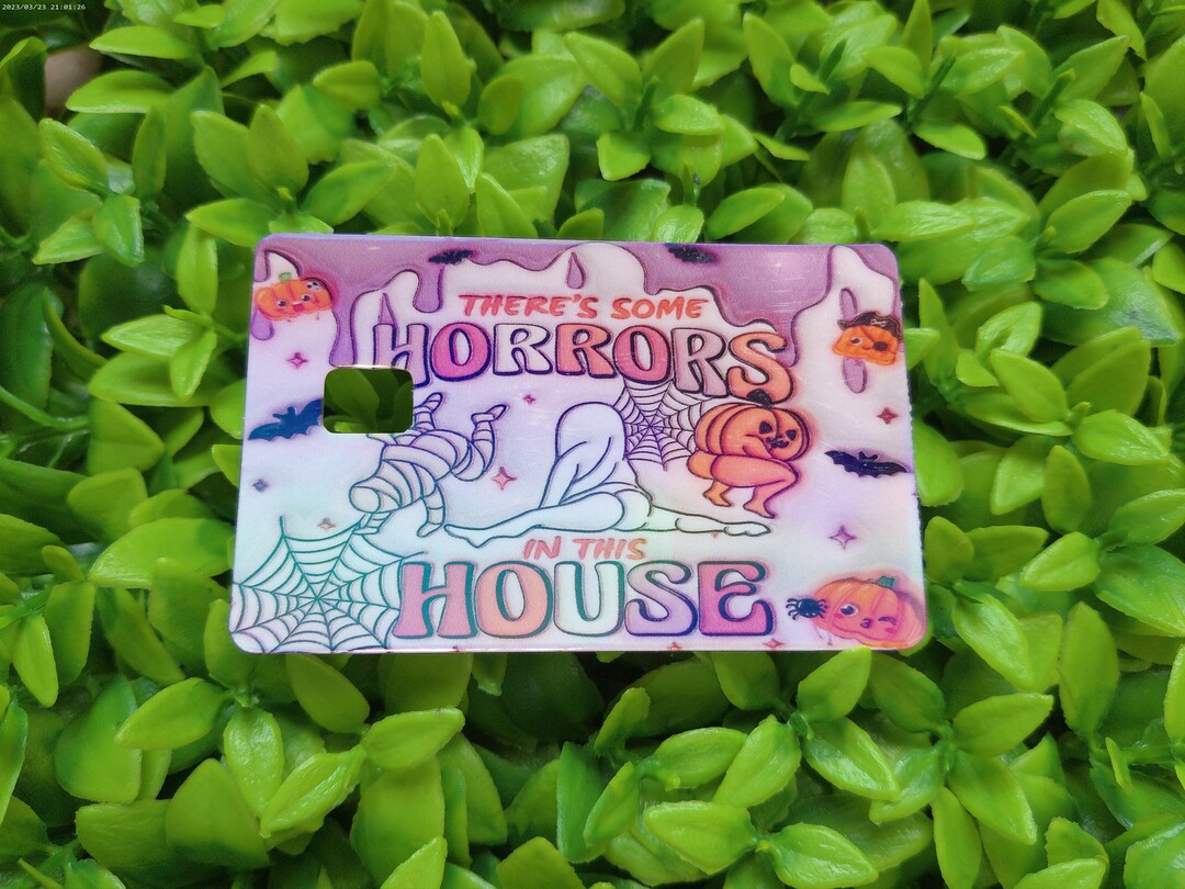 Holographic Credit Card Skin: Spooky Horrors Design - Etsy