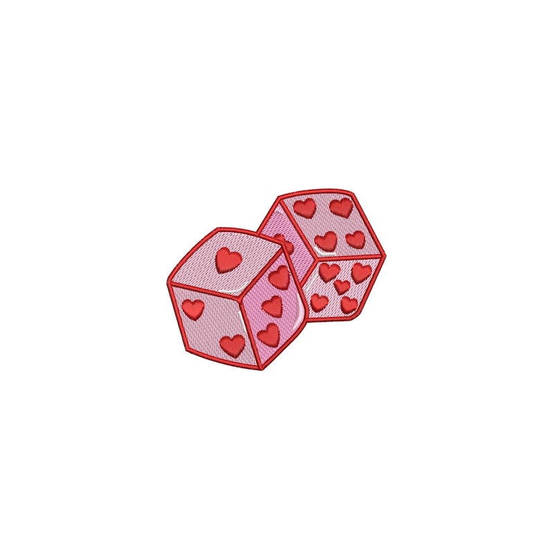 Heart Dice Patch - Etsy