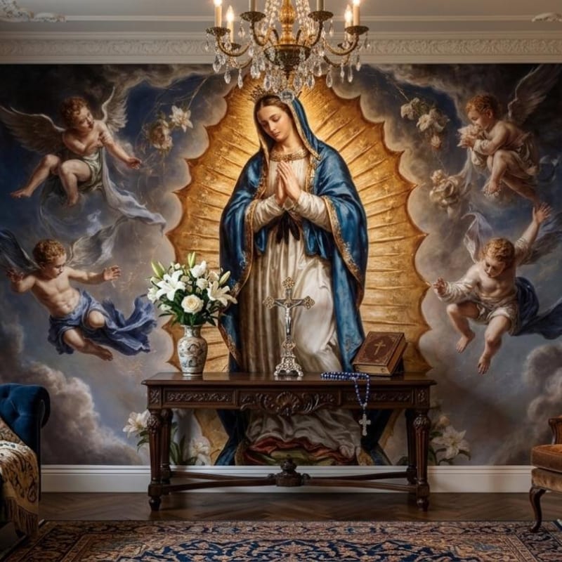 Catholic Mural Wallpaper - Etsy