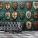 Medieval Shields Wallpaper Historical Knight Armor Peel and Stick Wall ...