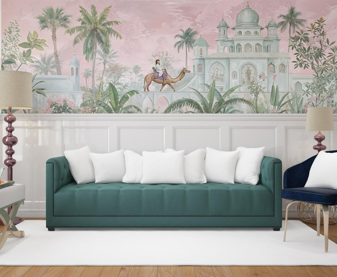 Jaipur Palace Wallpaper Mural: Peel and Stick Arabian Desert Oasis - Etsy