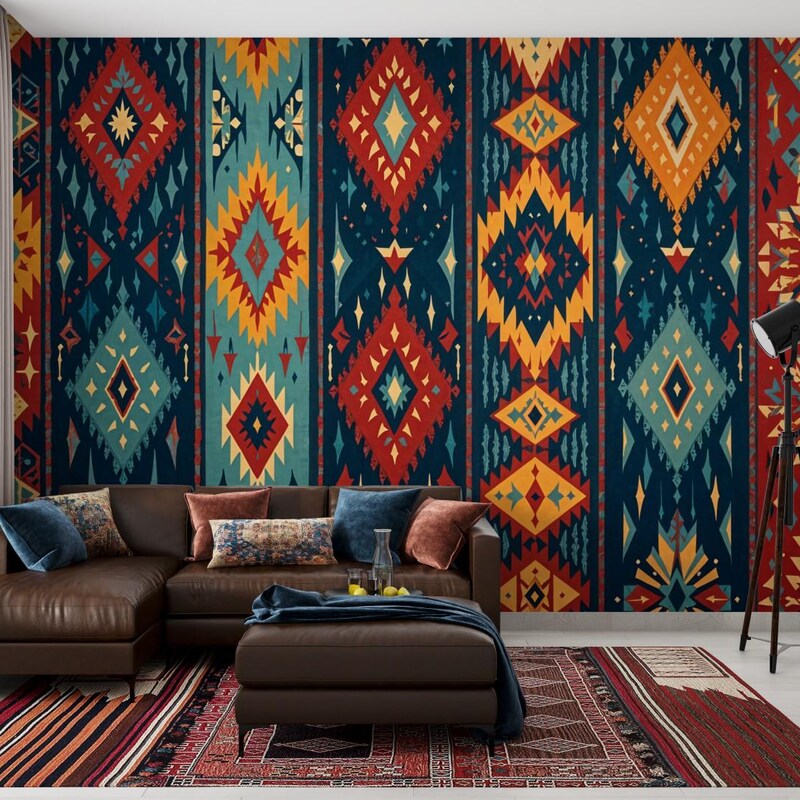 Aztec Wallpaper - Etsy