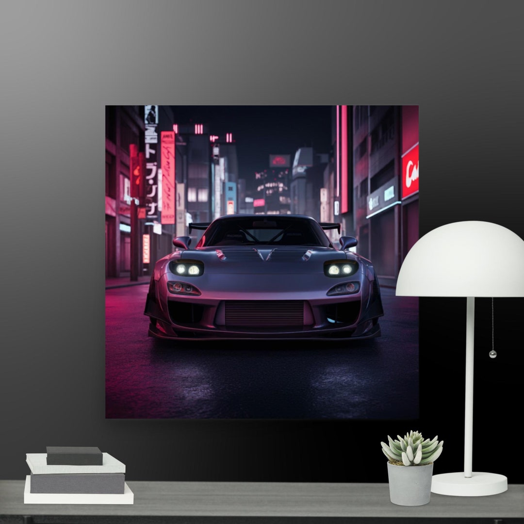 Highly Modified Mazda RX7 Poster JDM Car Digital Art Print Wall Art AI ...