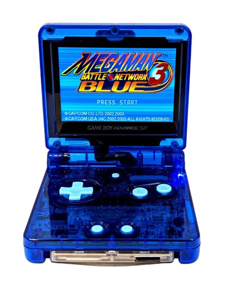 Transparent Mega Man Game Boy Advance SP W/ IPS M2 - Etsy