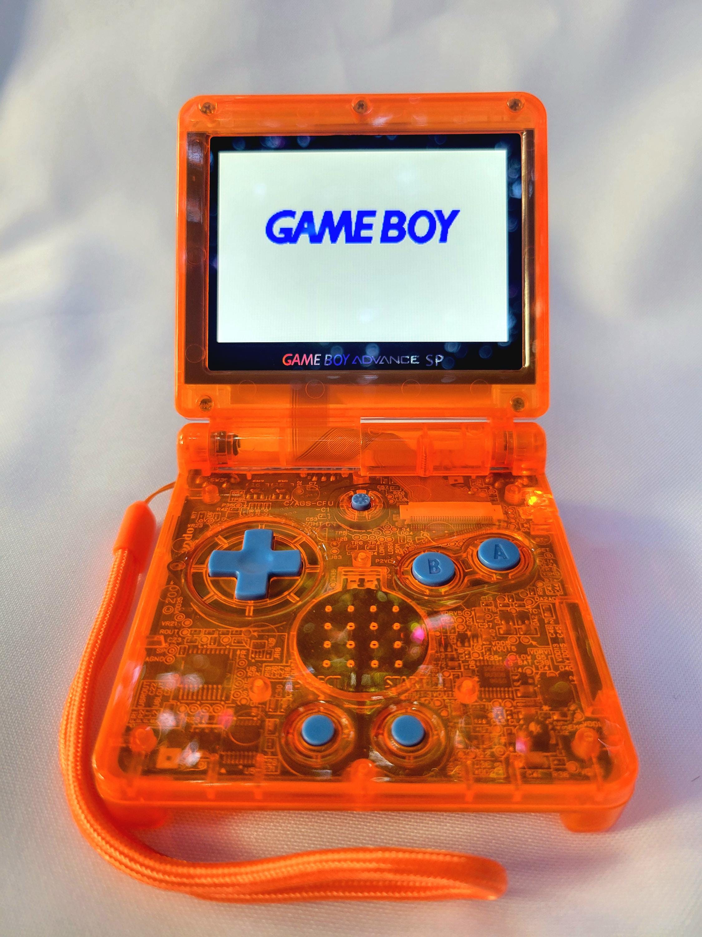 Transparent Naruto Game Boy Advance SP W/ Clear Orange Shell & IPS M2 ...